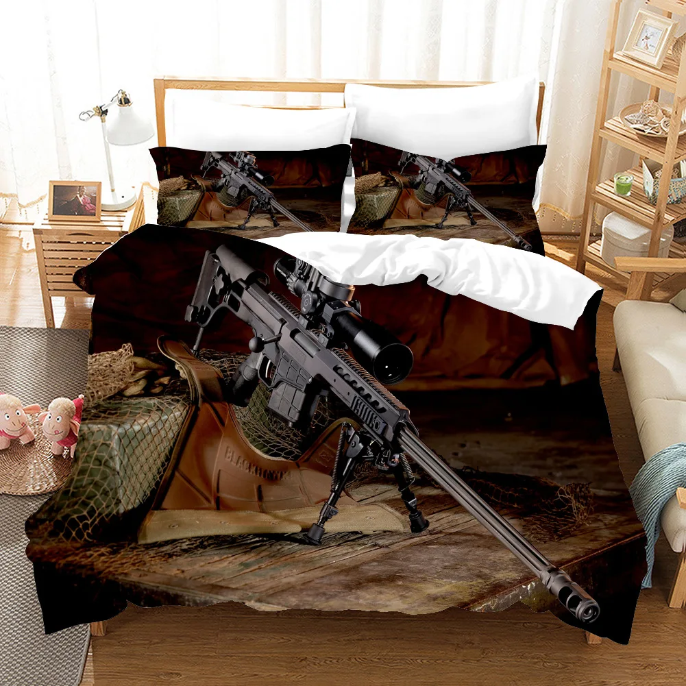 Single/Twin/Full/Queen/King Size 3D - Printed Gaming AK - 47 and PUBG ...