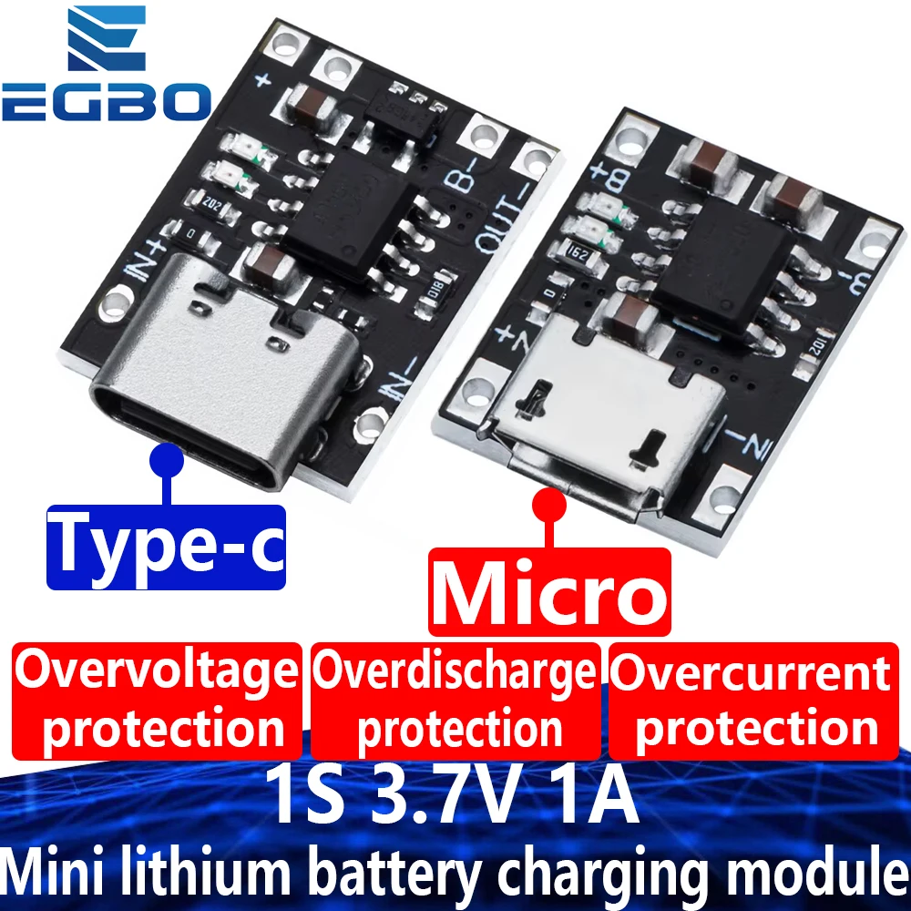 Мини модуль зарядки литиевой батареи TP4056 EGBO | AliExpress