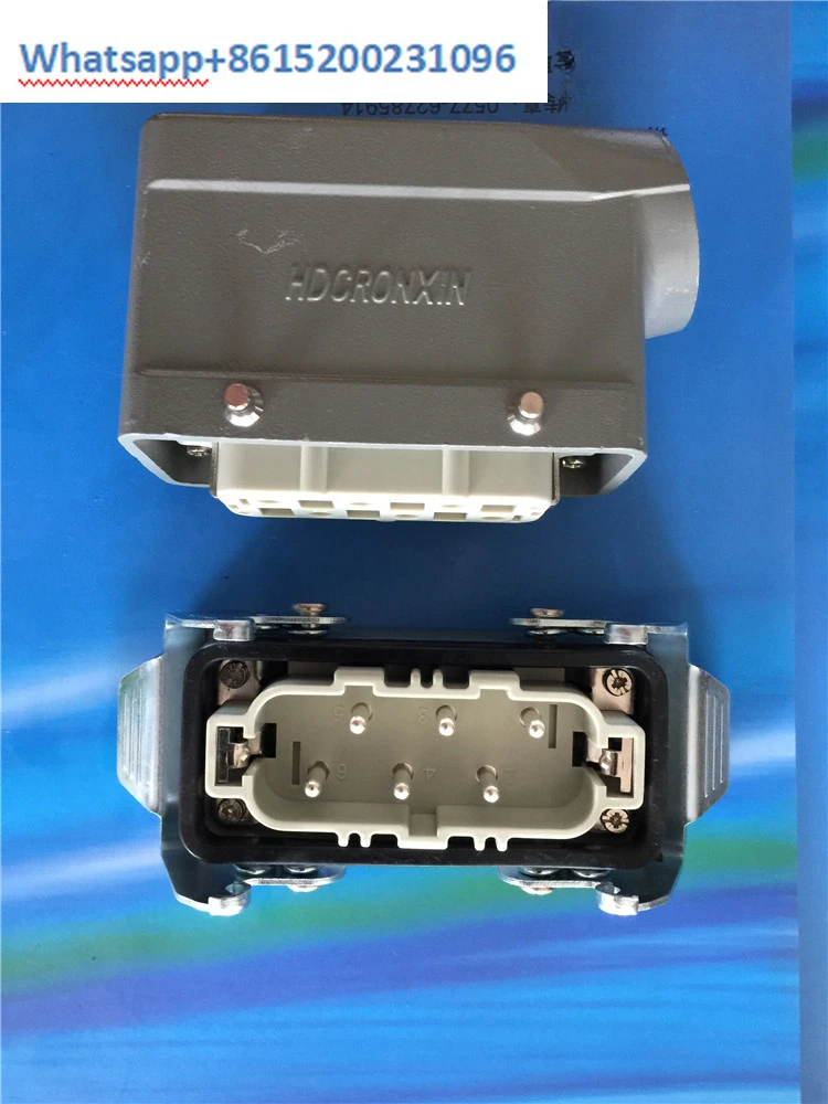 2 шт., разъем для тяжелых условий эксплуатации HDC-HSB-006-1 F/M, 6-жильный, 35 А, пылезащитная ...