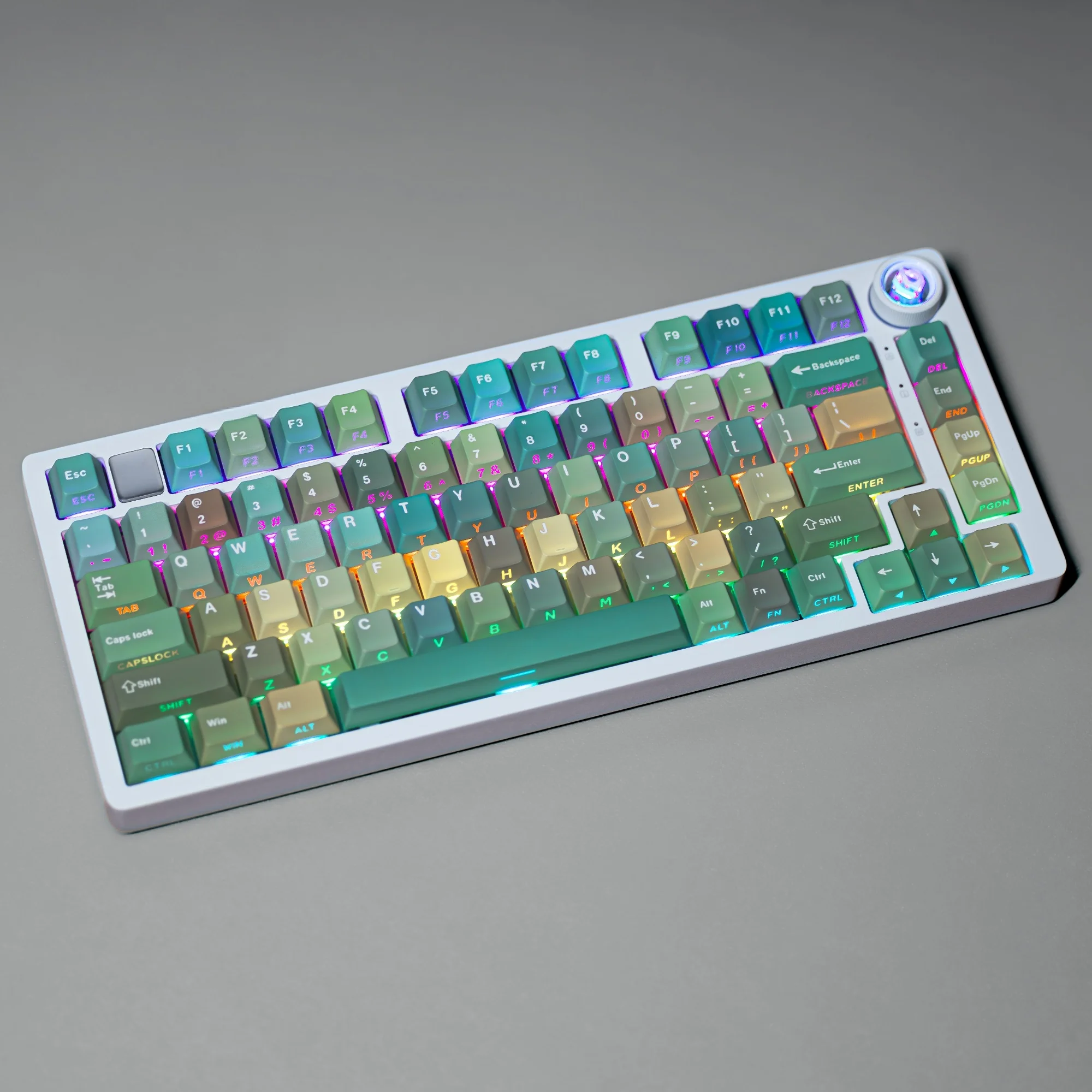 ISO Keycaps Korean Keycaps PBT Cherry Profile Side Backlit Double Print ...