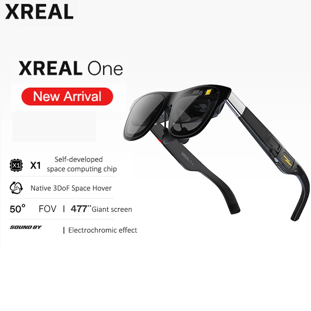 XREAL One AR Smart Glasses 477 "HD Screen 3DoF Space Hovering 3D очки для iPhone Mac Switch PS5 ...