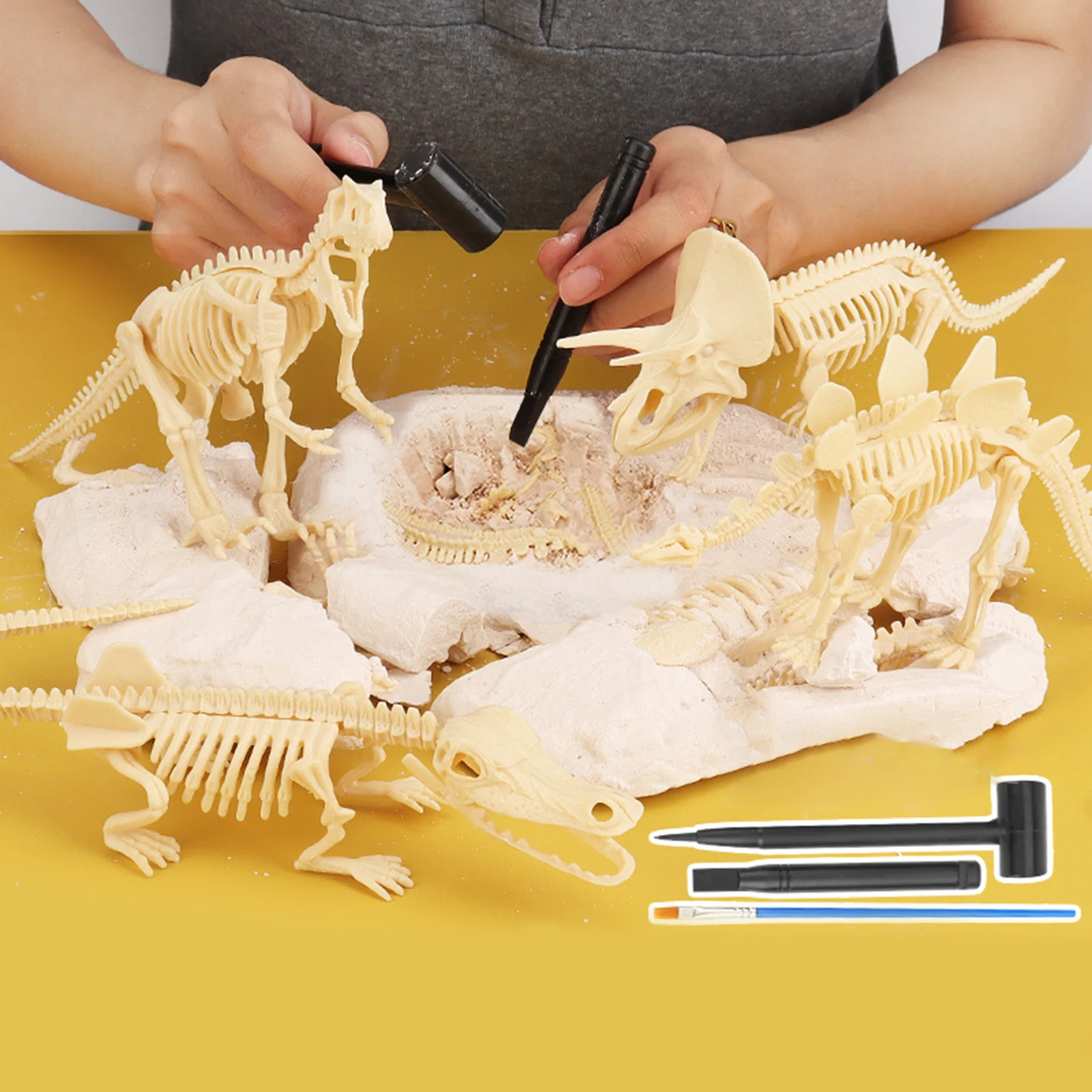 Dinosaur Fossils Excavation Kits Archaeological Dig Toy Jurassic ...