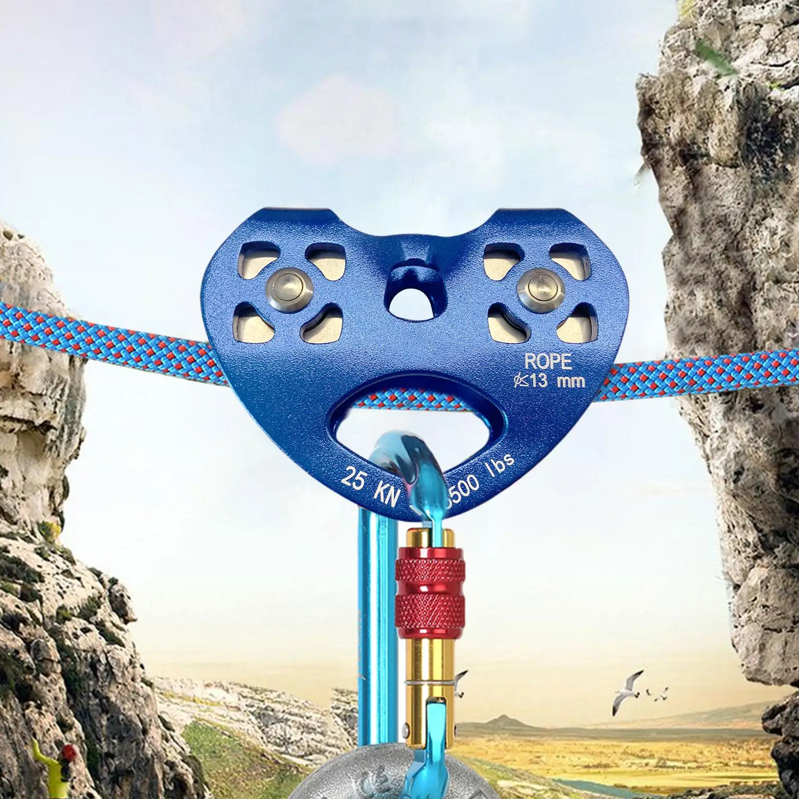 Zip Line Pulley Tandem Speed Dual Pulley Trolley Trolley for ...