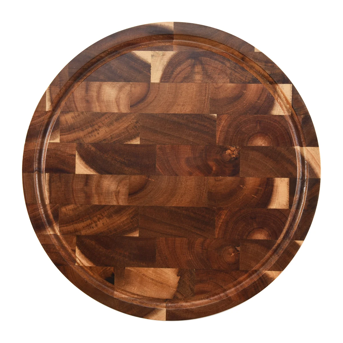 Acacia Wood End Grain Cutting Boards Wooden Butcher Block Meat Cutting Wood Thick Board Round ...
