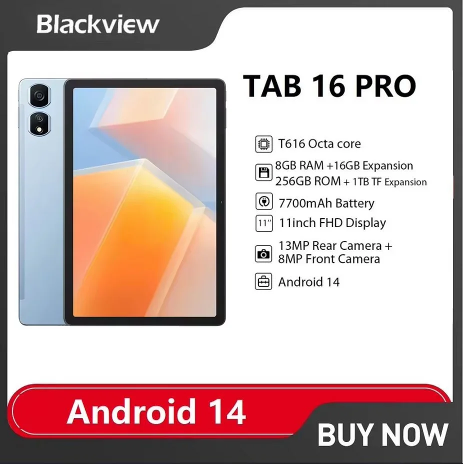 Blackview Tab 16 Pro 4G Планшетный ПК Android 14,11 ''FHD+ Дисплей T616 ...