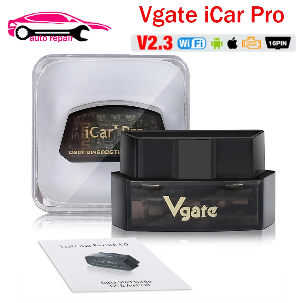 Vgate iCar Pro ELM327 WIFI OBD2 сканер Bluetooth-совместимый 4,0 для ...