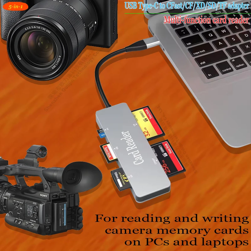 Кардридер Micro SDXC/SDHC USB Type-C для CFast CF Compact Flash XD ...