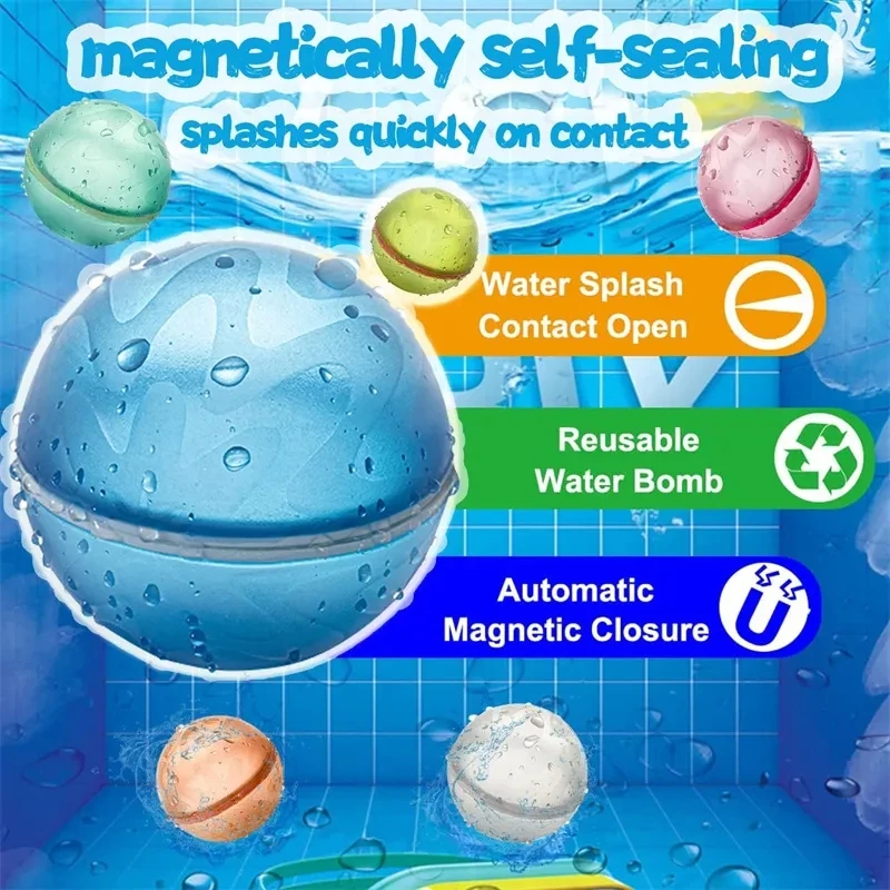 Magnetic Reusable Refillable Water Balloons - City Kidz Toys