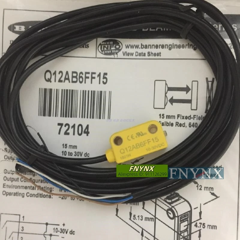 Фотоэлектрический датчик BANNE.R Q12AB6FF15 | AliExpress