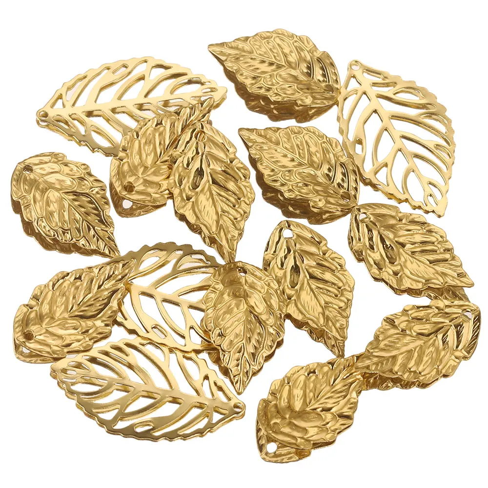 Подвески Alisaya из нержавеющей стали в форме листьев | AliExpress