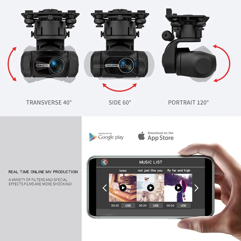 «laser Obstacle Avoidance Drone 360 Degree Three Axis Gimbal Brushless