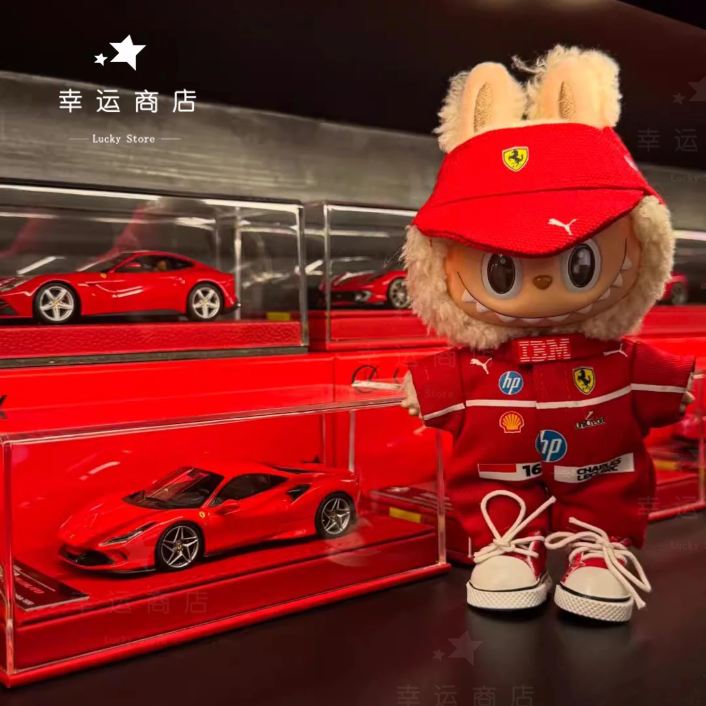 Только одежда для Labubu 17 см V1 V2 V3 Red F1, комплект гоночного ...