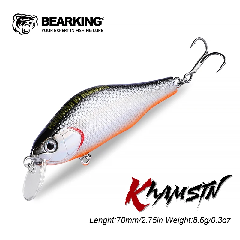 BEARKING Новые 70 мм 8,6 г вольфрамовая система рыболовные приманки гольян кривошип воблер ...