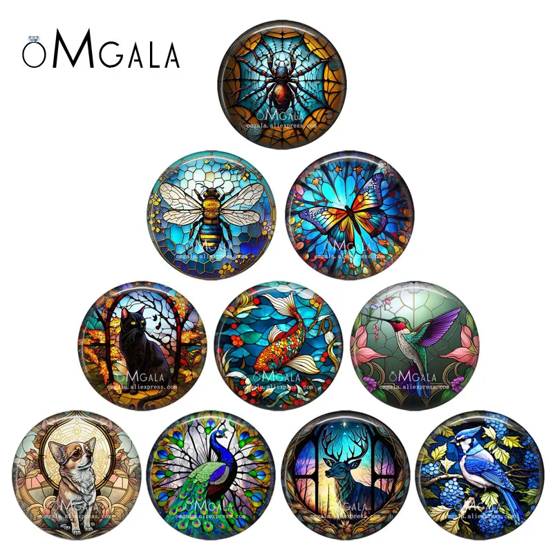 Круглые стеклянные кабошоны OMGALA 10 шт., 12/18/20/25 мм | AliExpress