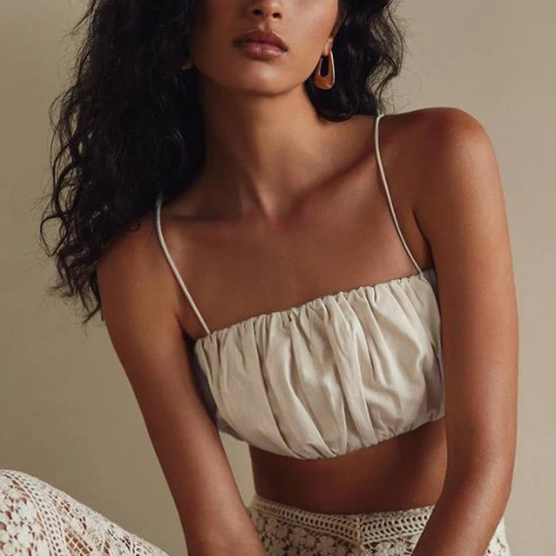 Женский льняной топ с рюшами, черный или белый однотонный топ без ...