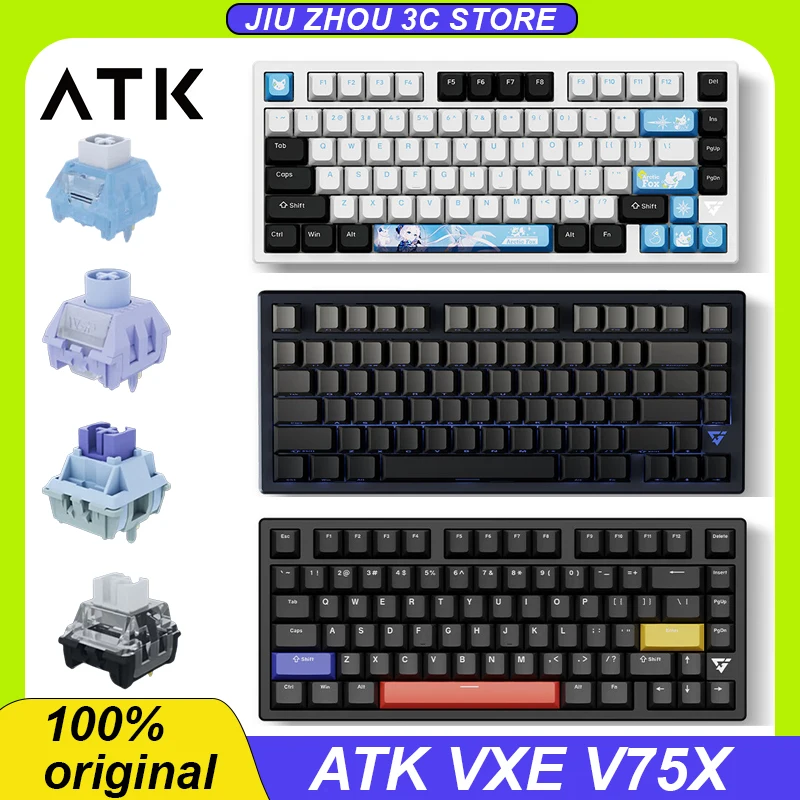 Atk Vxe V75x Механическая клавиатура 80 клавиш Обсидиан | AliExpress