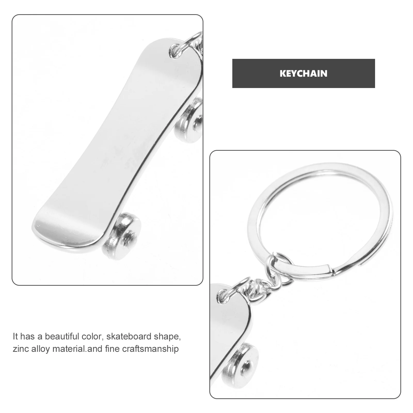 Delicate Skateboard Keychains Ornaments Small Simulated Zinc Alloy ...
