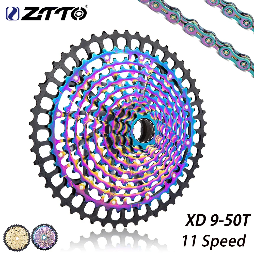 ZTTO MTB Ultimate 11-скоростная кассета 9-50T сталь черная-золотая ...