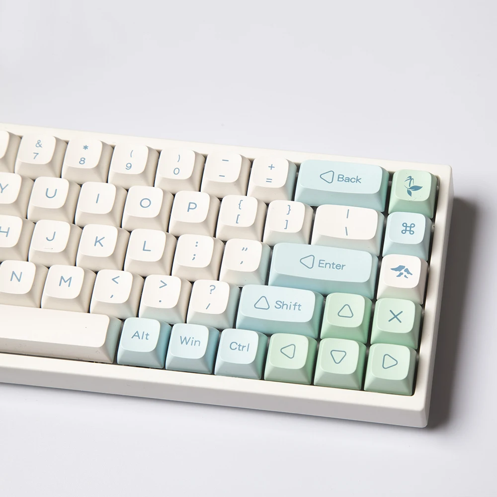 GMKfans 132 Keys/Set PBT XDA Key Caps Profile DYE-SUB DIY Custom Ice ...