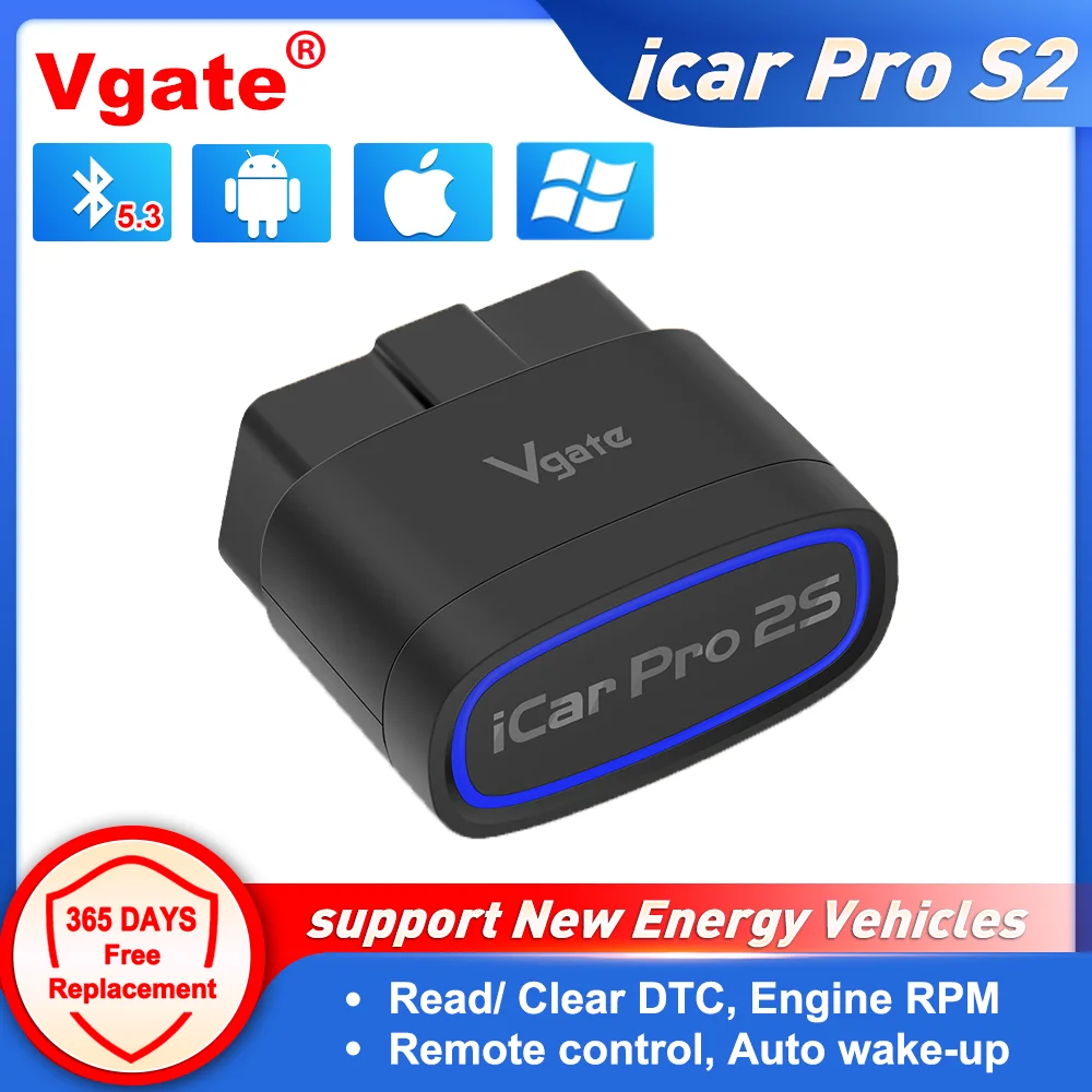 НОВЫЙ Vgate iCar Pro 2S ELM327 Bluetooth 5.3 V2.3 автомобильный сканер OBD, обновленный ...