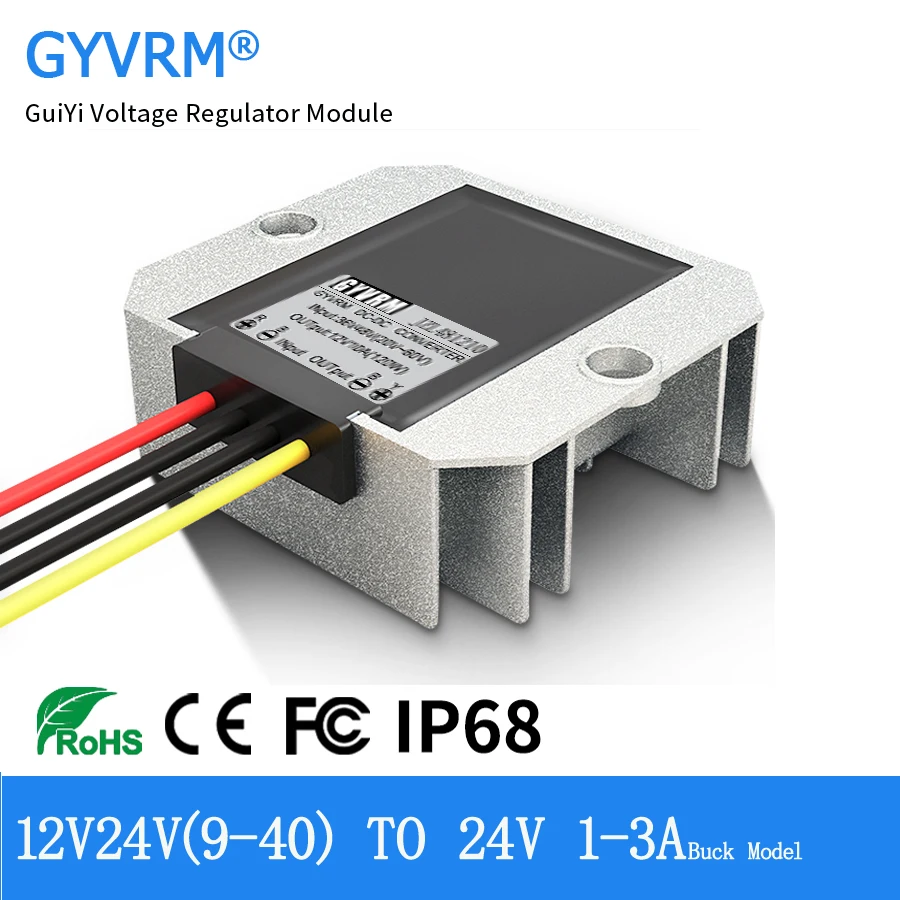 DC-DC 9-36 В до 24 В 1 А 2 А 3 А автоматический стабилизатор напряжения ...