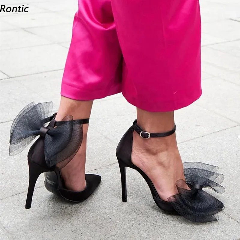 Женские туфли-лодочки Rontic атласные fuchsia | AliExpress