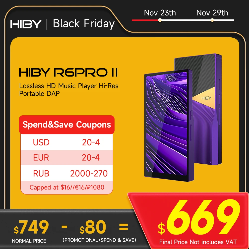 Hiby R6 Pro Ii / R6 Pro Gen 2 Android Music Player