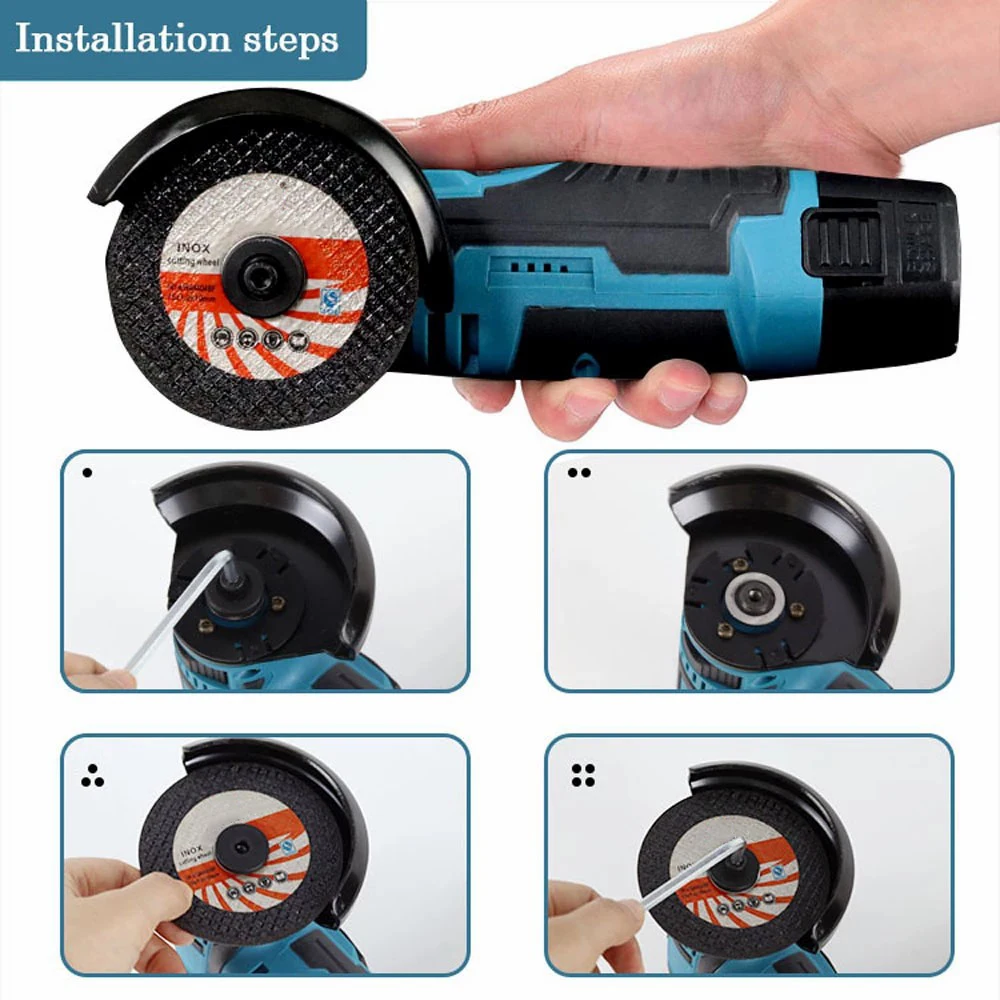 12V Brushless Mini Angle Grinder with Rechargeable Lithium Battery ...
