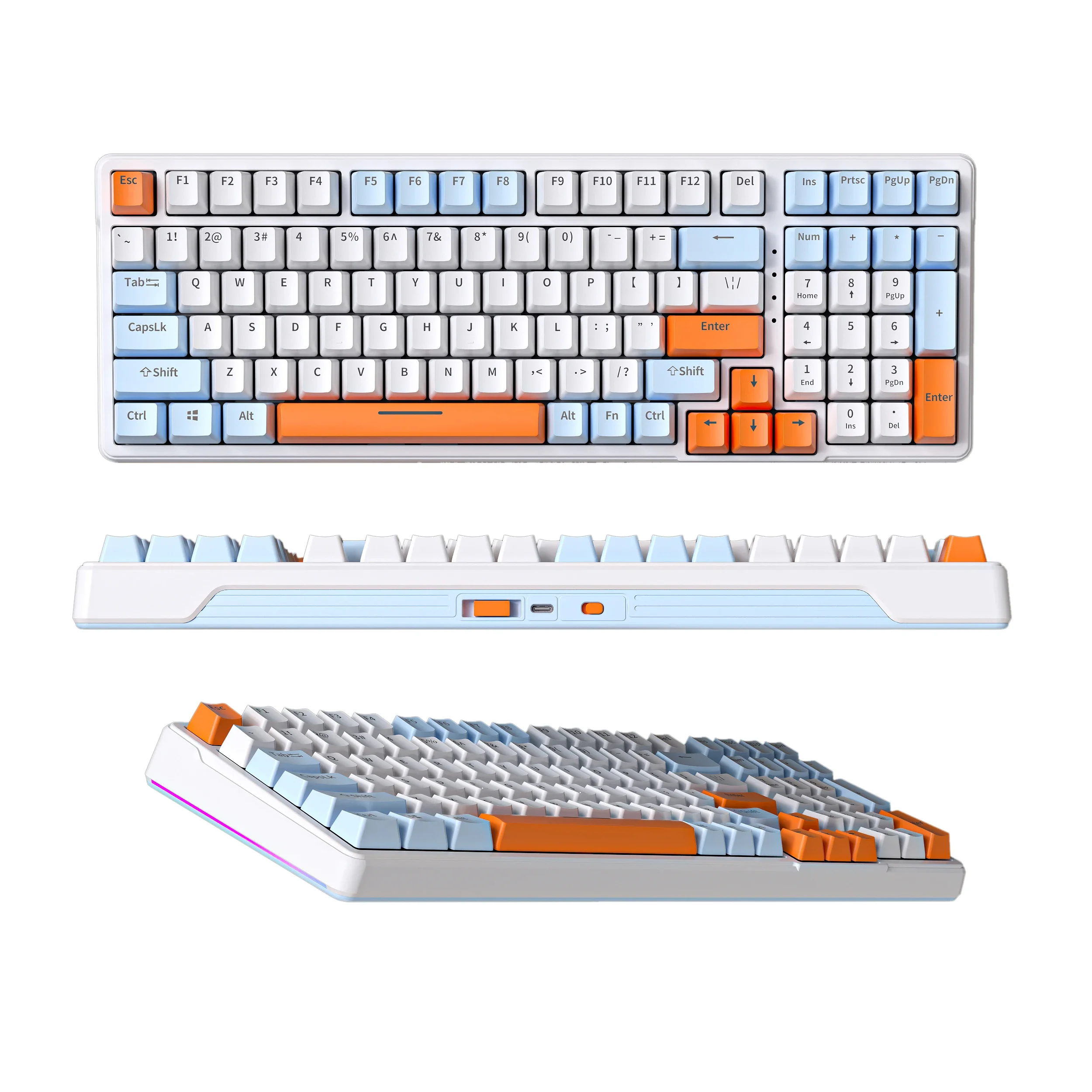 ZIFRIEND ZT99 RGB подсветка 90% 99 клавиш беспроводной тройной режим ...