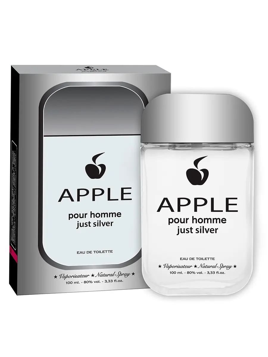 Туалетная вода мужская Apple Homme Just Silver / объём флакона 100 мл ...