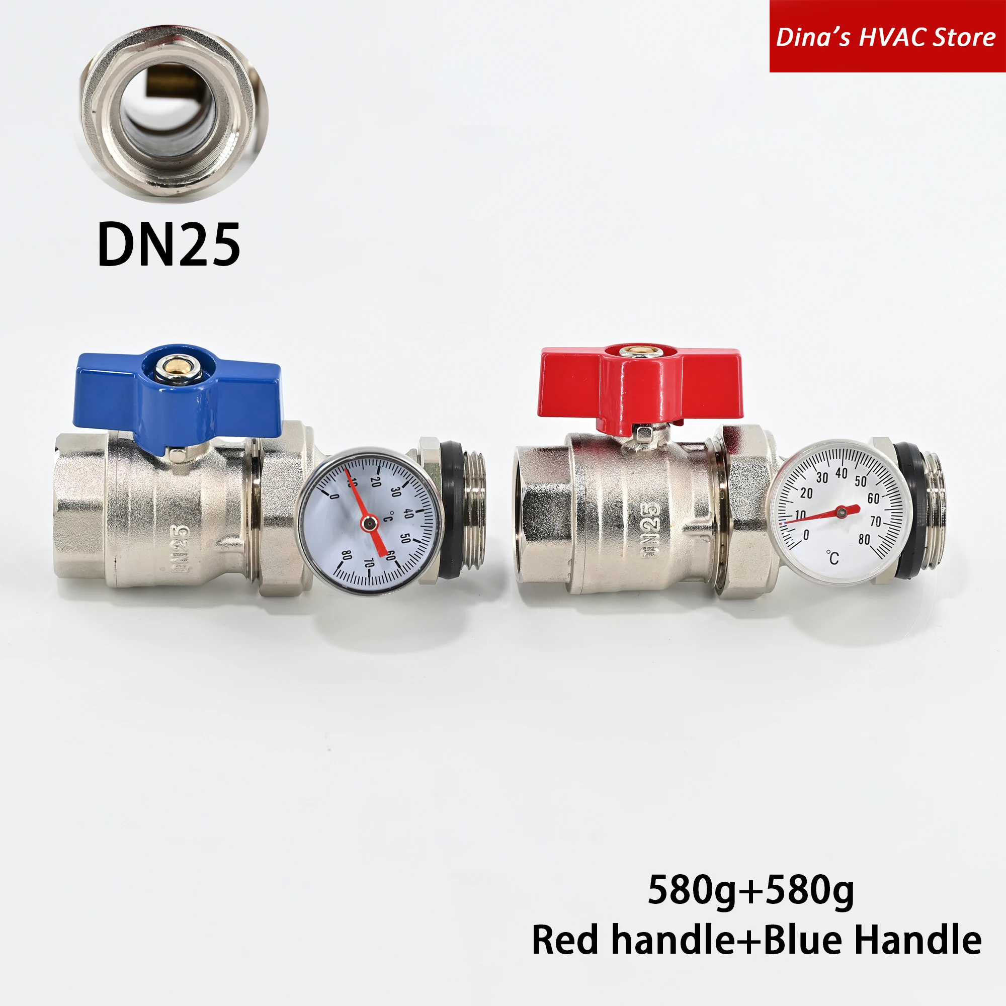 Шаровой клапан DN25 для подачи и возврата трубопроводов с датчиком ...