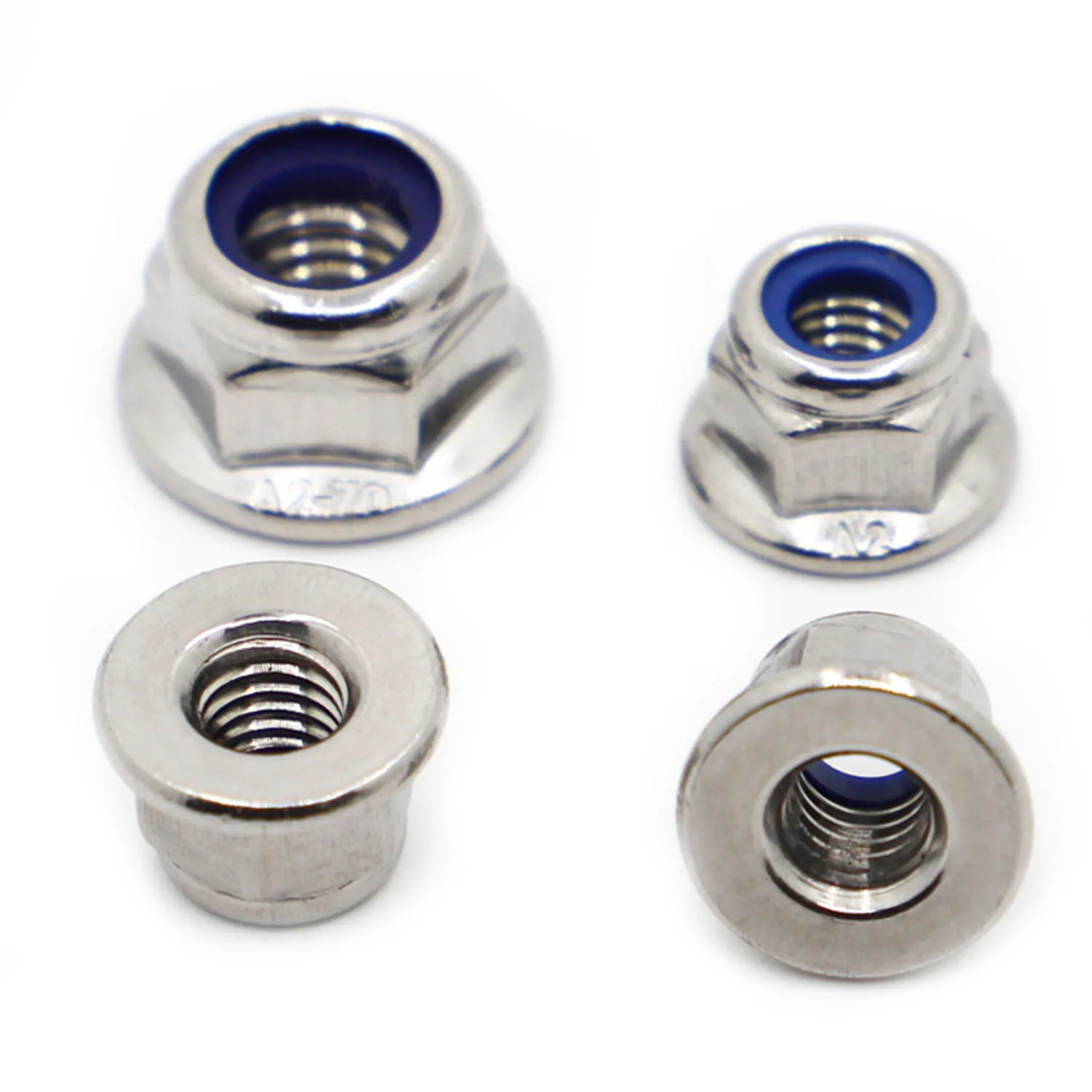 M3 M4 M5 M6 M8 M10 M12 A2-70 Нержавеющая сталь 304 Самоконтрящаяся нейлоновая контргайка ...