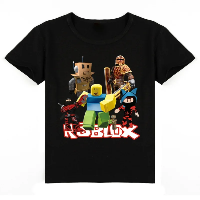 Футболка ROBLOX спортивная с круглым вырезом, топ с мультяшным принтом ...