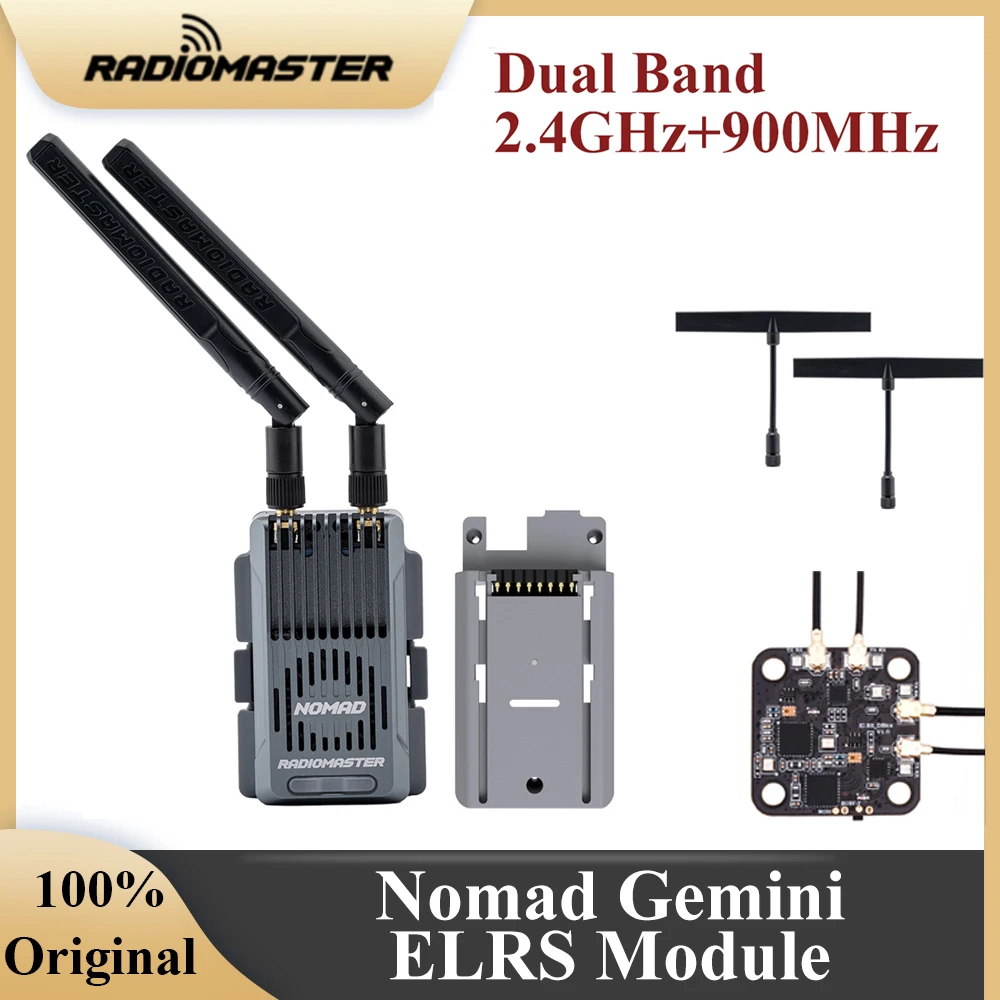 Radiomaster Nomad 2,4 ГГц 900 МГц ELRS FCC двухдиапазонный радиочастотный модуль Gemini ...