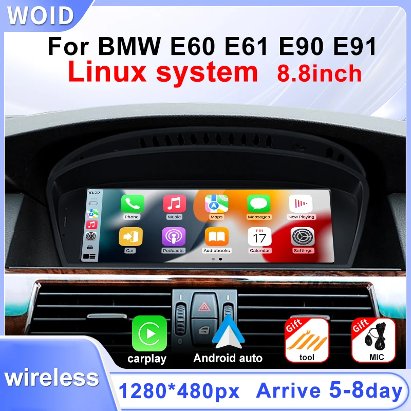 Заводская цена беспроводной Carplay Android Auto 8,8 "экран для BMW 3/5 ...