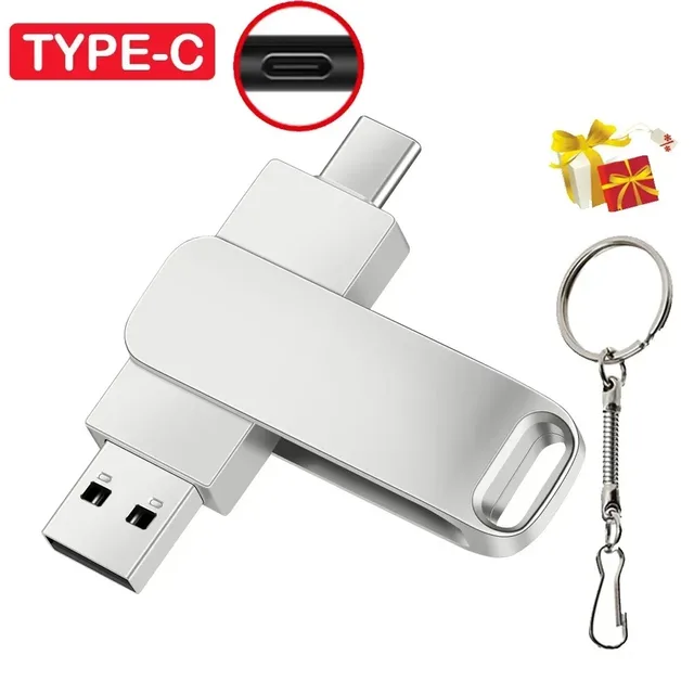 JASTER USB-флешка 2-в-1 металлическая 128/64/32/16 ГБ | AliExpress