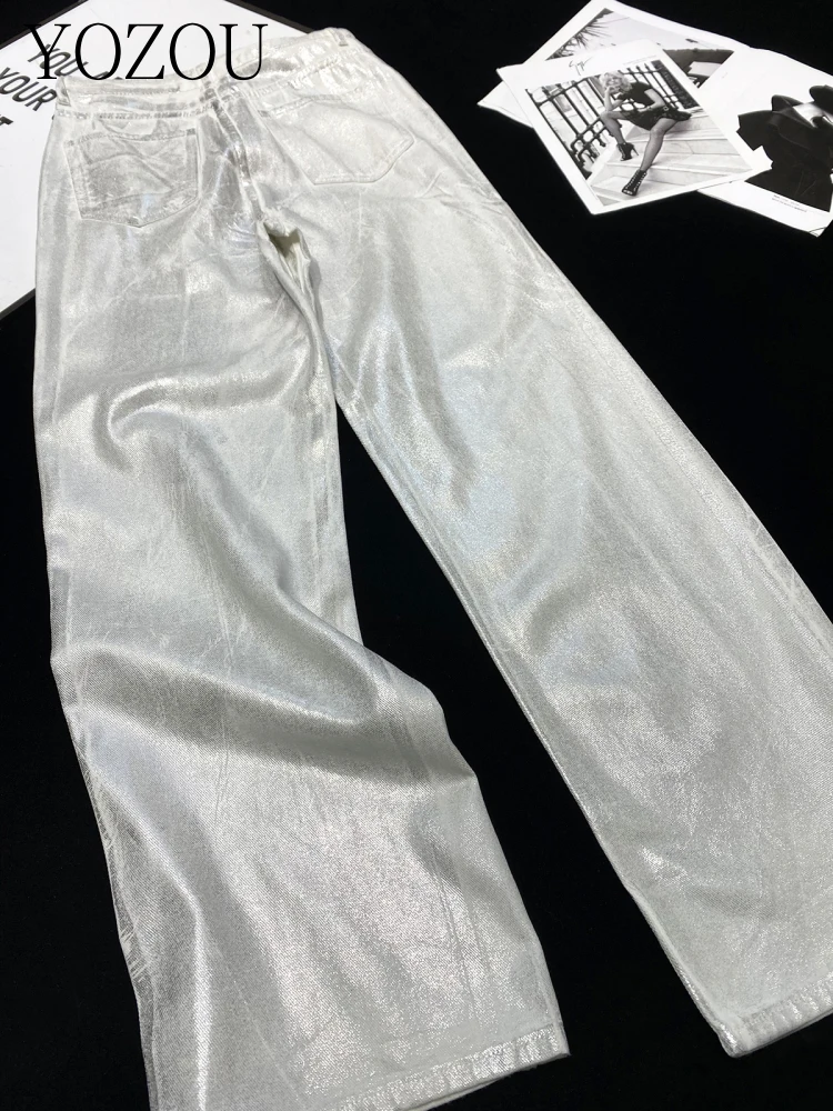 Женские джинсовые брюки с высокой талией | AliExpress