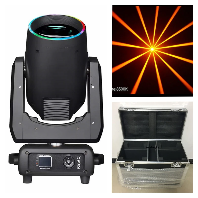6 шт. с дорожным чехлом, 380 Вт, проектор луча, Подвижная головка ...