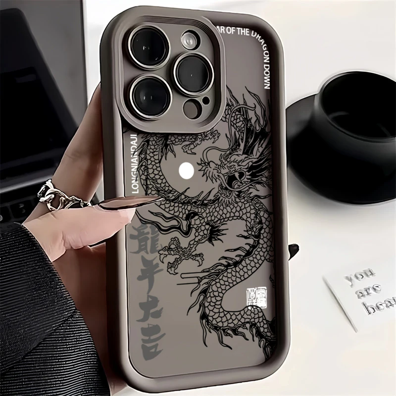 Colorful Chinese Dragons Phone Case for OPPO A5 A7 A16 A17 A38 A53 A54 ...