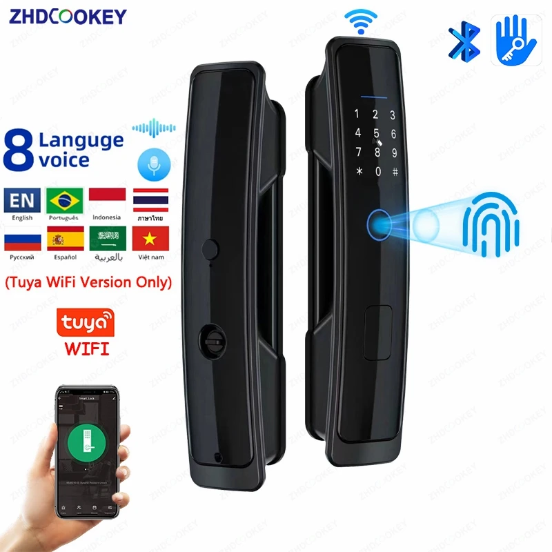 TTlock App Electronic Digital Door Lock Bluetooth Wifi Password Keypad ...