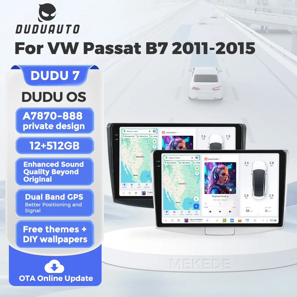 DUDUAUTO DUDU7 A7870 Автомобильный радиоприемник для VW Volkswagen Passat 7 B7 CC 2011-2015 ...
