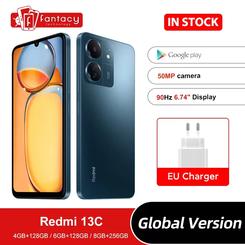 Глобальная версия Xiaomi Redmi 13C MediaTek Helio G85 Octacore 50 Мп камера 90 Гц 6,74» дисплей ...