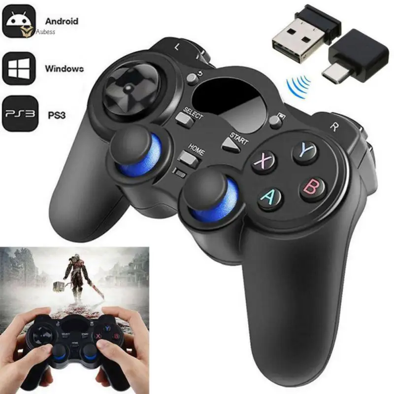 Wireless Game Controller Joystick Gamepad with OTG Converter for PS3 ...