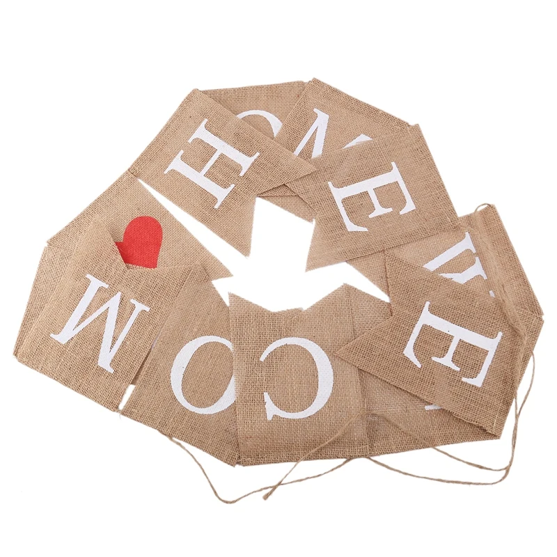 Welcome Home Banner Burlap Sign Party Buntings For Welcome Party Great ...