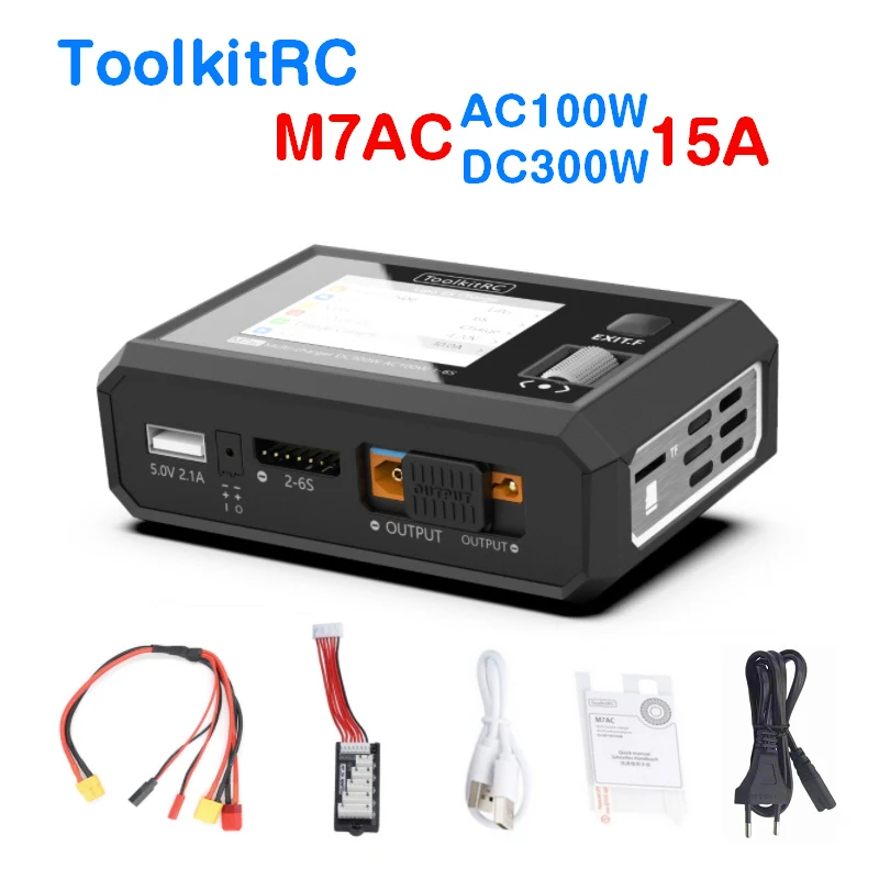 ToolkitRC M7AC 100 Вт AC / 300 Вт DC вход XT60 XT30 Выход ...