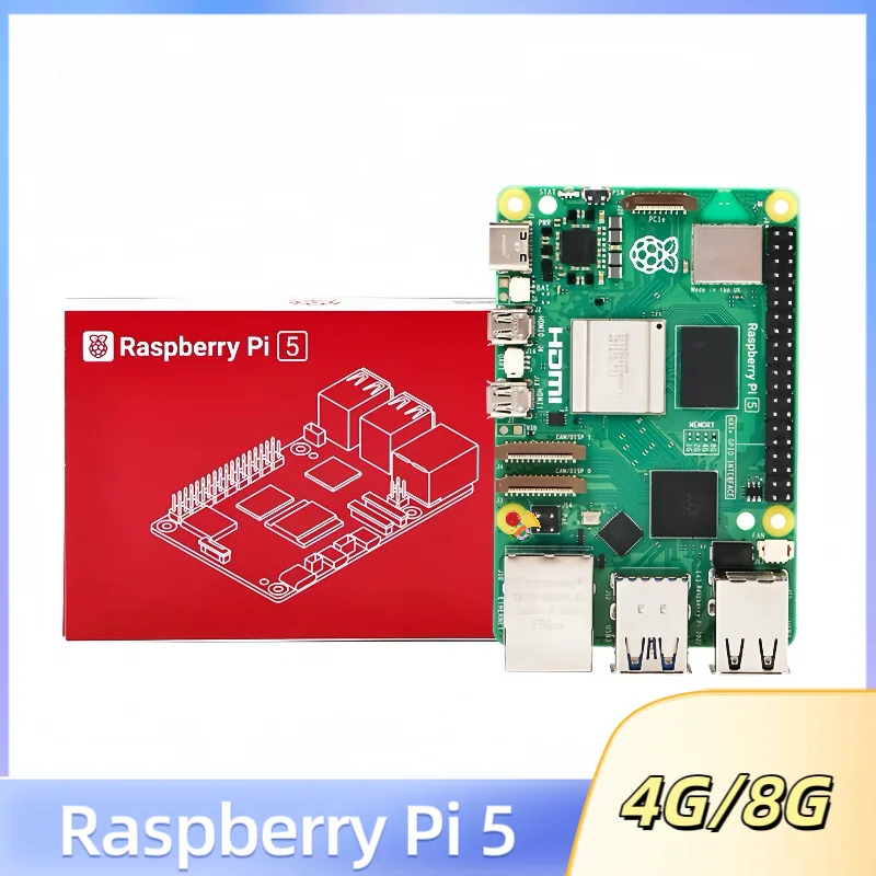 Официальная оригинальная модель Raspberry Pi5, модель Pi 5, USB 3,0, стандартная Linux, 4 ГБ/8 ...