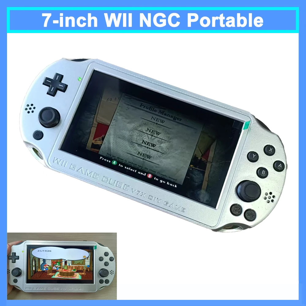 WIN-700 7-дюймовая портативная игровая консоль WII NGC, модифицированная материнской платой WII ...