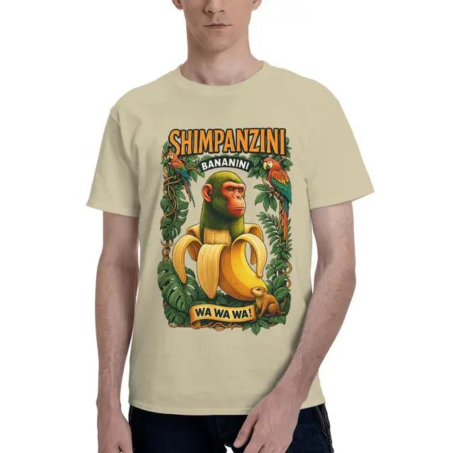 Shimpanzini Bananini Italian Brainrot Chimpanzee and Banana T-Shirt ...