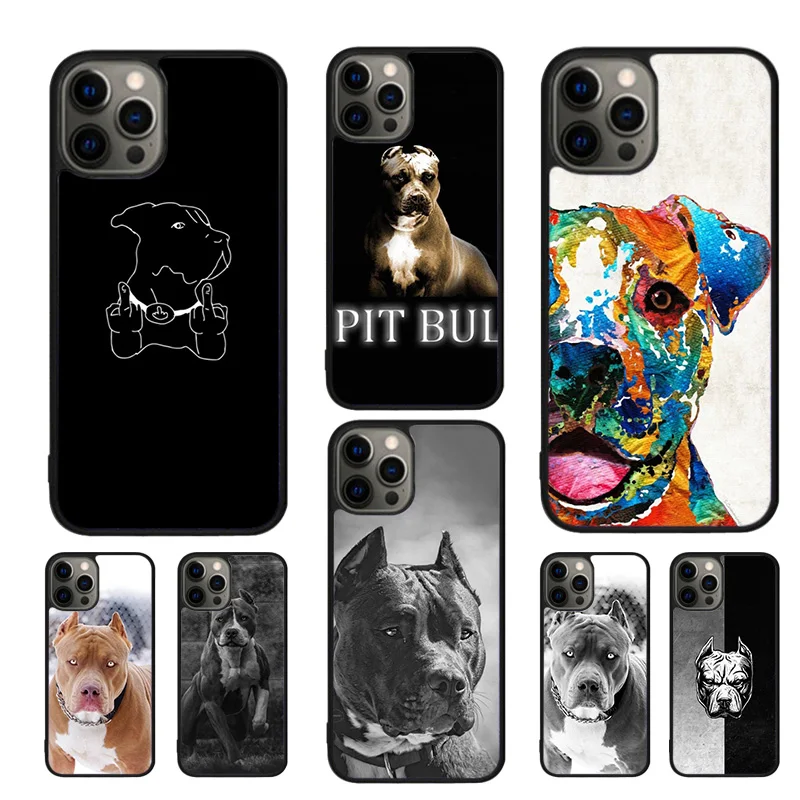 Pit Bull Lovely Pet Dog Pitbull Phone Case For iPhone 16 15 14 11 12 13 ...