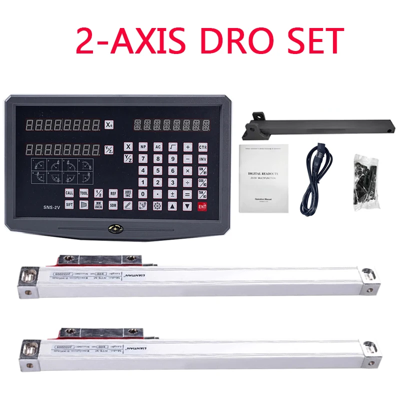 SNSNTDRO SNS-2V 2-осевой набор DRO Цифровой дисплей считывания 2 шт. NTS-S NTS-M Линейная шкала ...